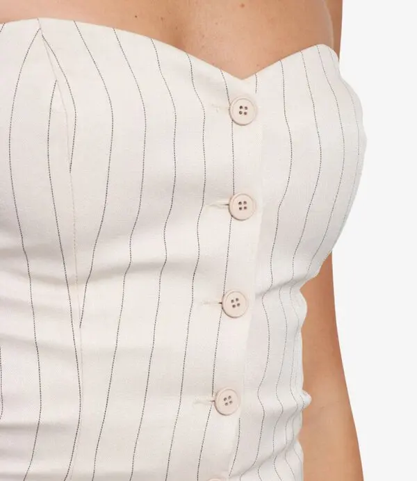 ANIYE BY Pinstripe Top - White