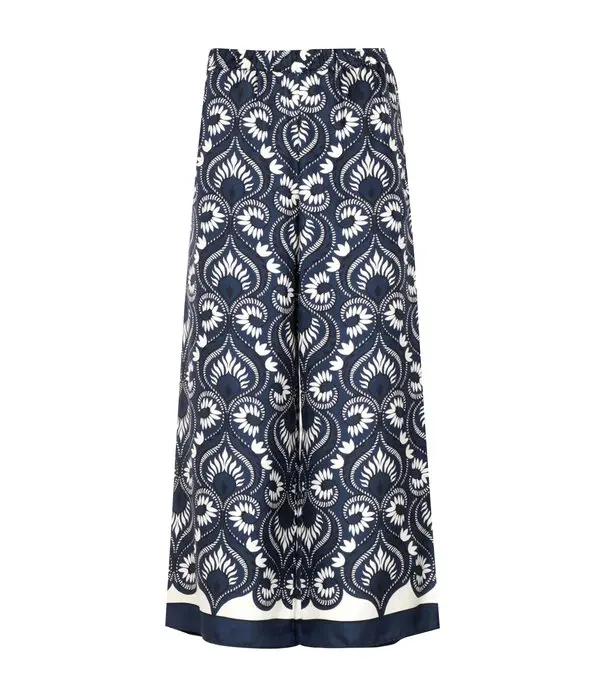 Max Mara Printed Wide Leg Trousers