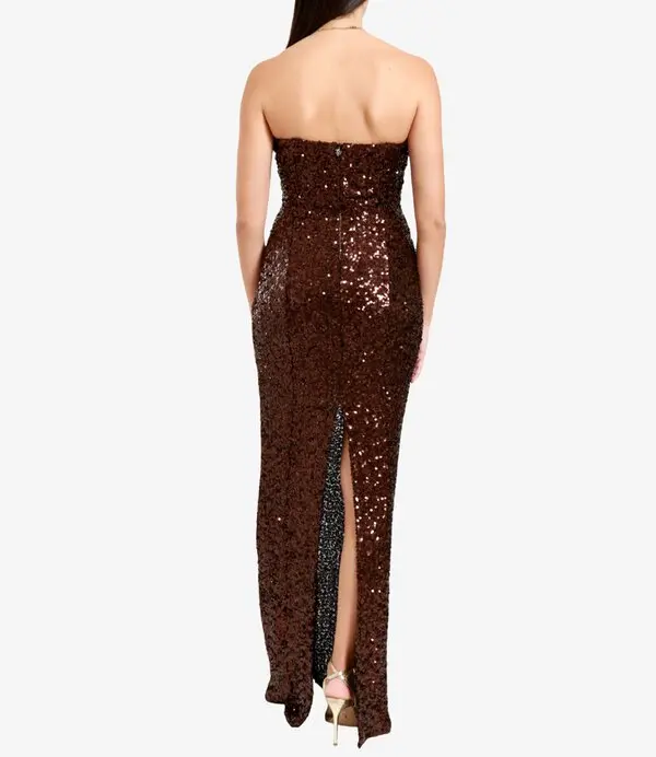 ANIYE BY Sequin Longuette Dress - Cioccolato