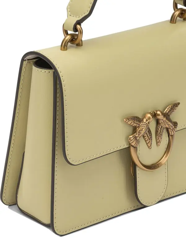 Pinko Handbag With Top Handle - Yellow