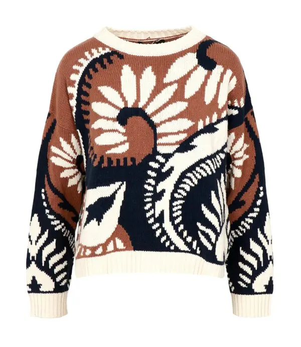 Max Mara Sweater - Marrone+nero+panna