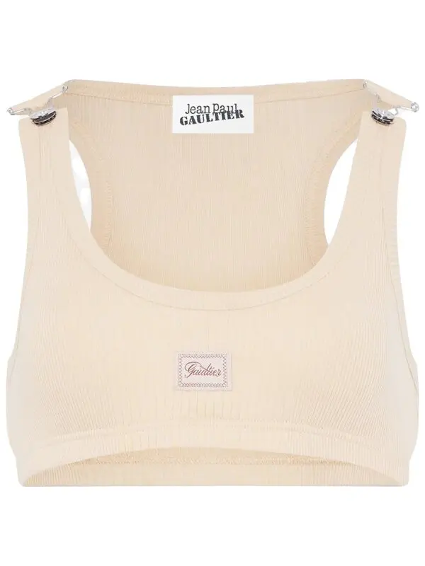 JEAN PAUL GAULTIER Tops With Logo - Nude
