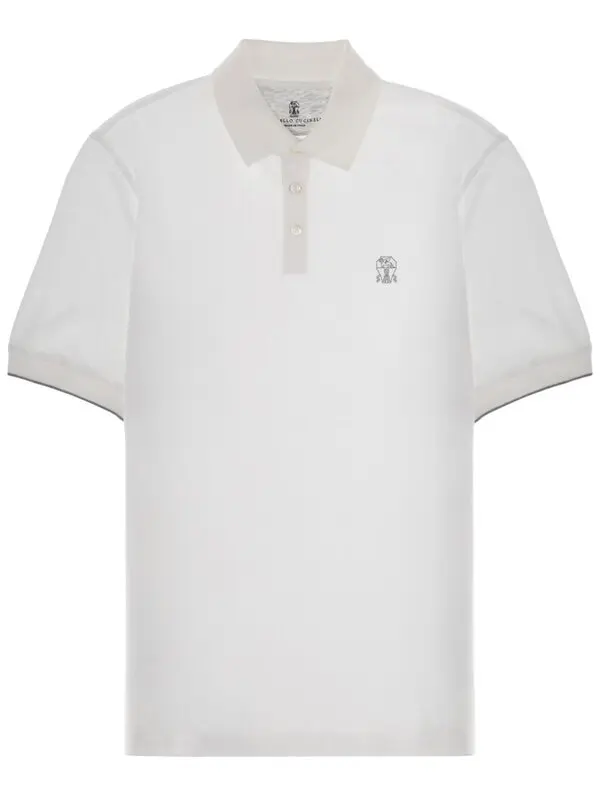 Brunello Cucinelli Polo With Logo - White