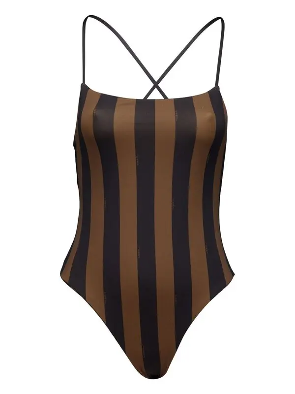 Fendi Reversible One-piece Swimsuit - Brown