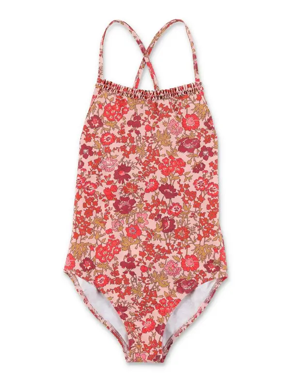 Bonpoint Floral Print One-piece Swimsuit - Fleurs Rose