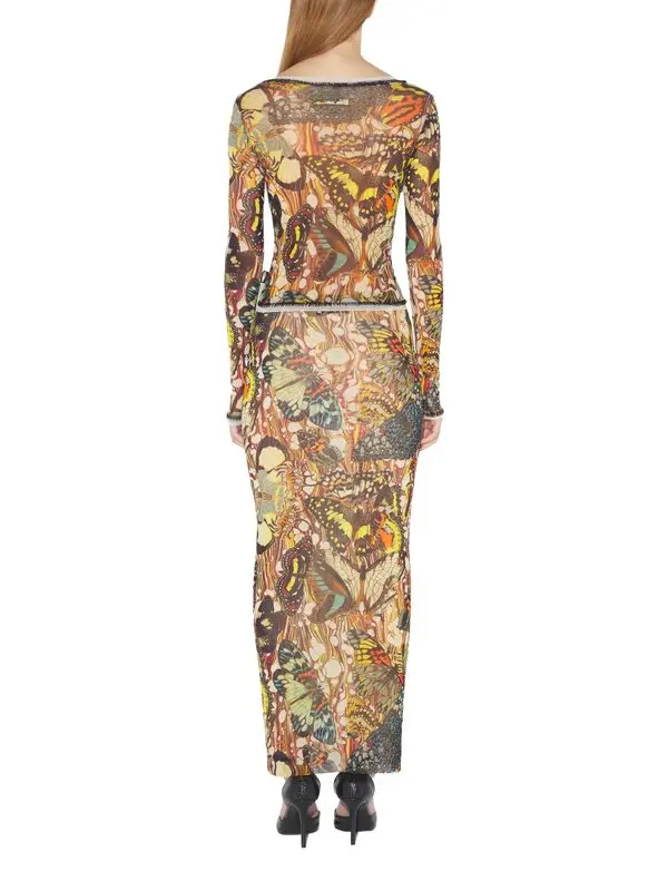 JEAN PAUL GAULTIER Long Skirt With Printed Design - Multicolour