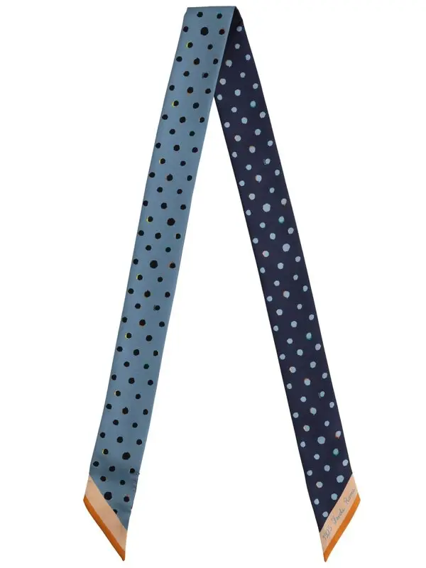 Fendi Polka Dot Silk Scarf - Azure