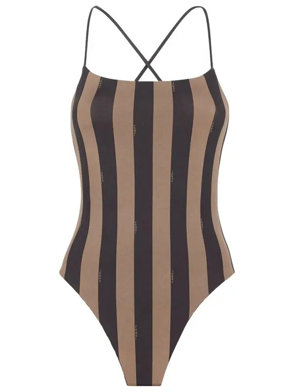 Fendi Reversible One-piece Swimsuit - Brown