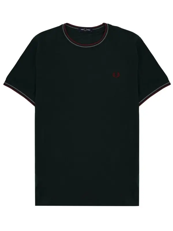 Fred Perry T Shirt With Logo - Green