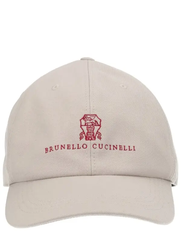 Brunello Cucinelli Baseball Cap With Logo - Beige