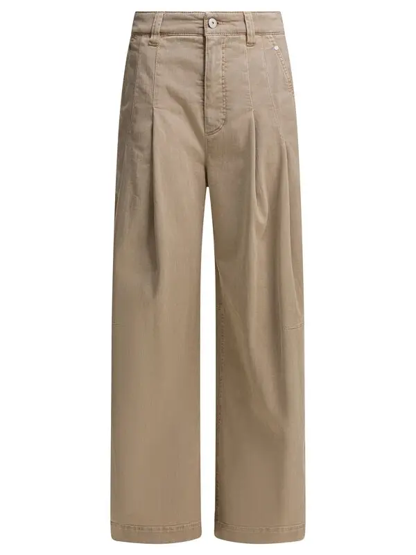 Brunello Cucinelli Wide Leg Jeans - Beige