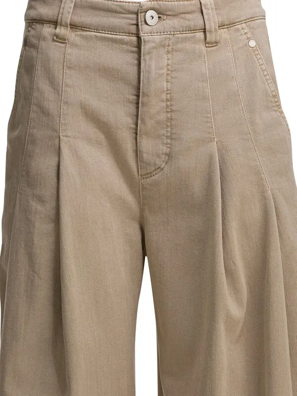 Brunello Cucinelli Wide Leg Jeans - Beige