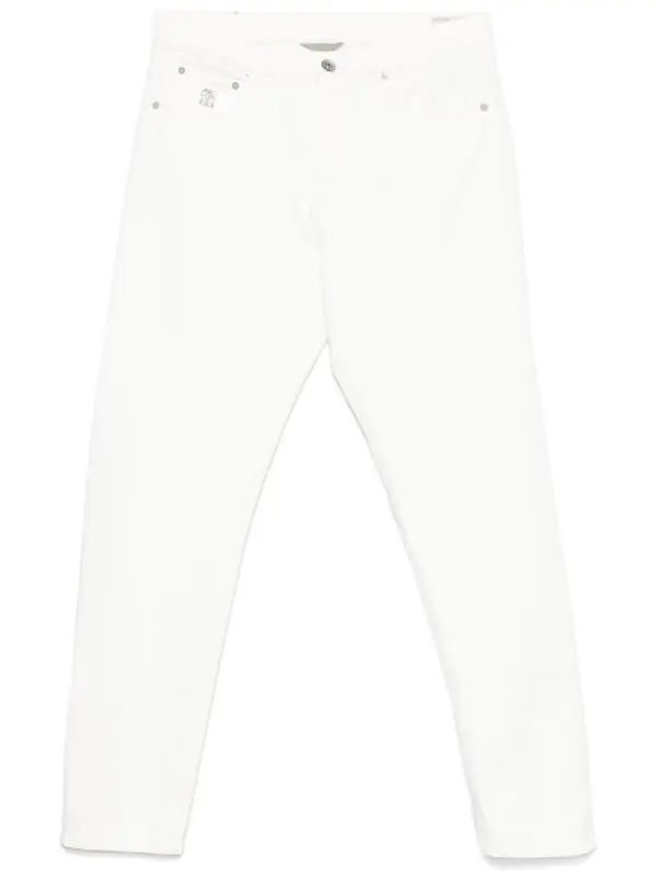 Brunello Cucinelli Denim Cotton Jeans - White