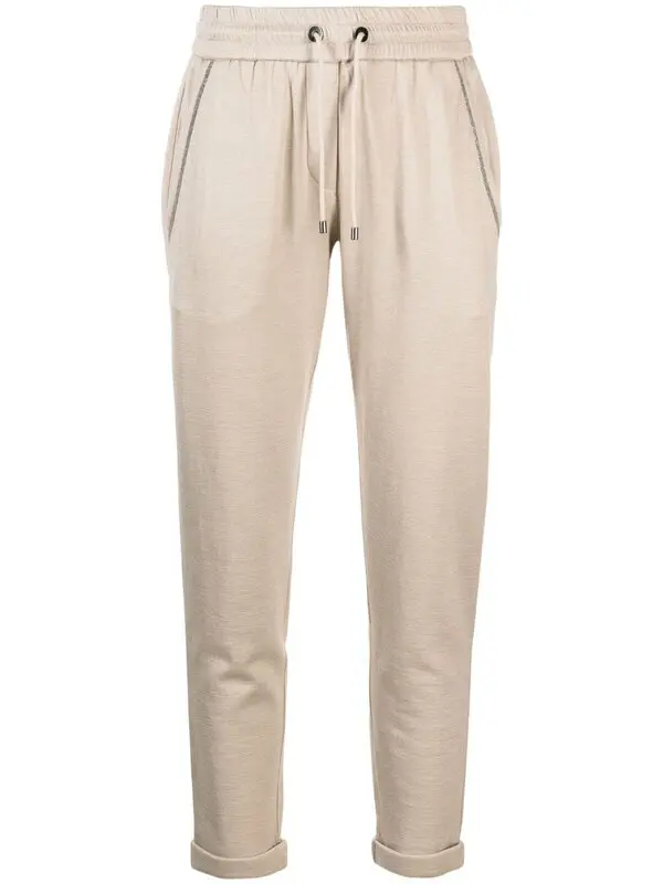 Brunello Cucinelli Cotton And Linen Blend Trousers