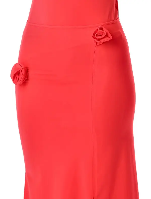Coperni Flower Knot Skirt - Red