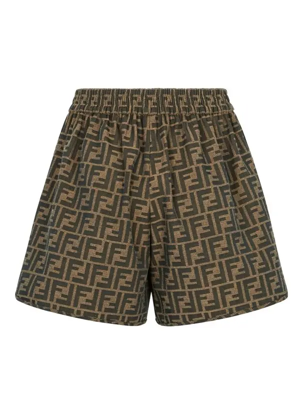 Fendi Canvas Shorts - Brown