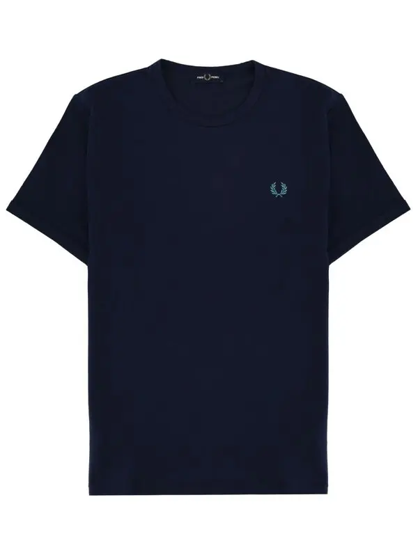 Fred Perry T Shirt With Logo - Blue