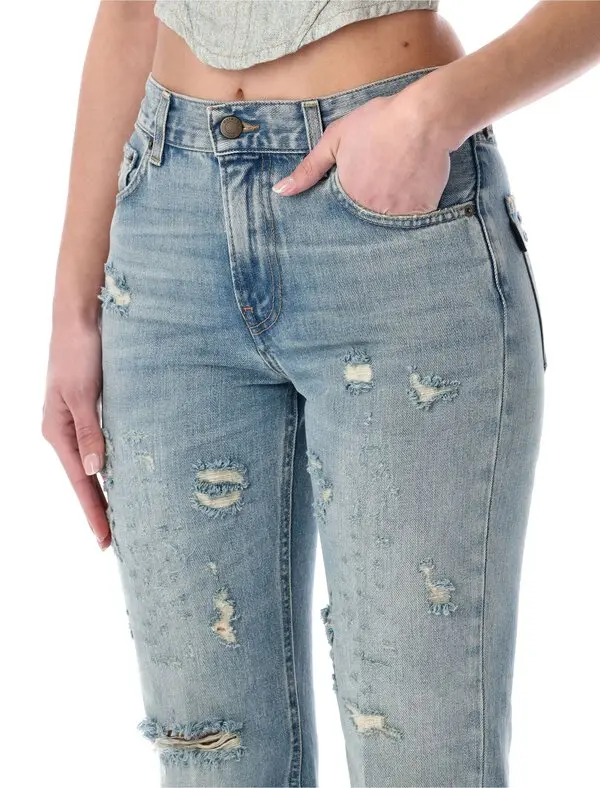 HAIKURE Flora Broken Jeans