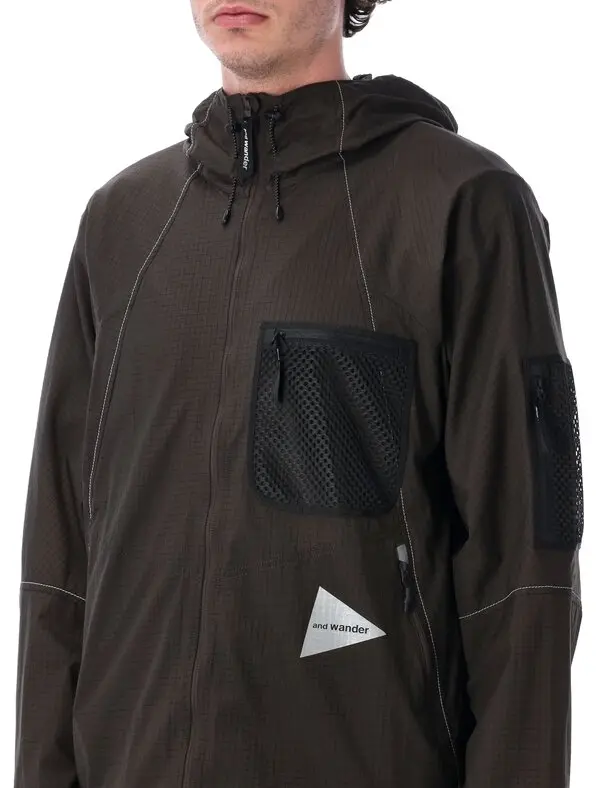 AND WANDER Breath Rip Hooded Jacket