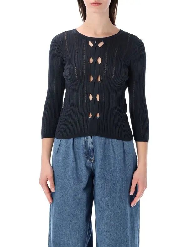 SESSUN Alencar Reversible Knit Jumper - Smoke Green