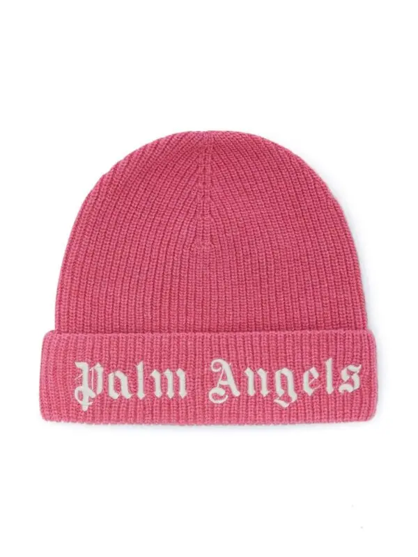 Palm Angels Beanie With Logo - Fuchsia