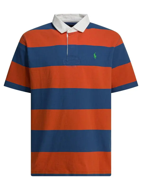 Polo Ralph Lauren Polo Shirt With Buttons And Logo - Orange