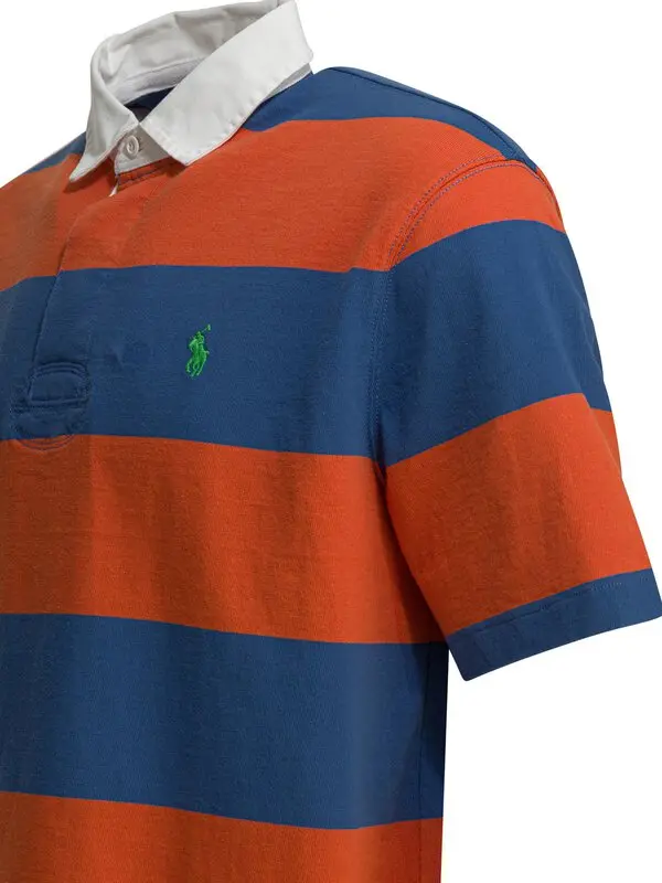 Polo Ralph Lauren Polo Shirt With Buttons And Logo - Orange