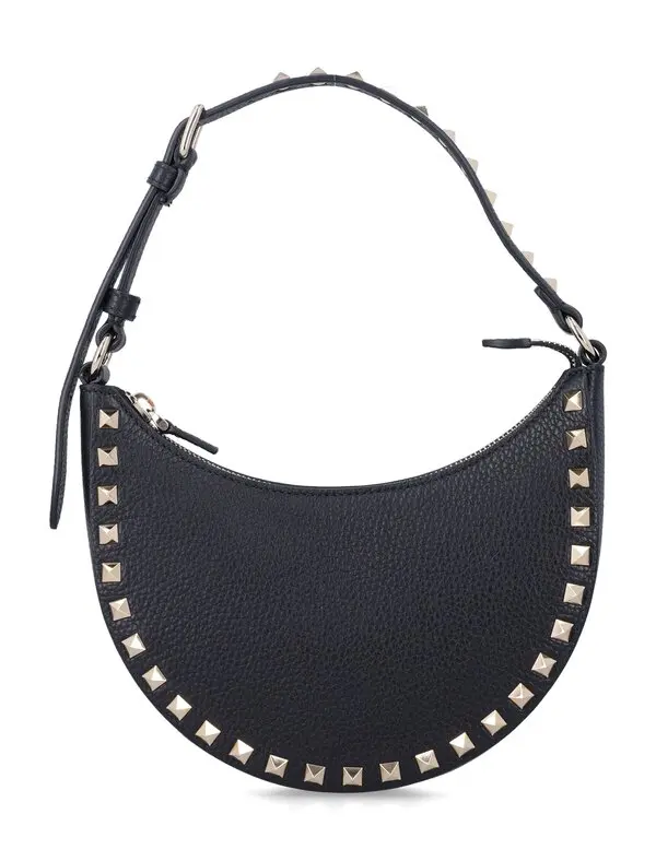 Valentino Garavani Rockstud Mini Hobo Bag - Black