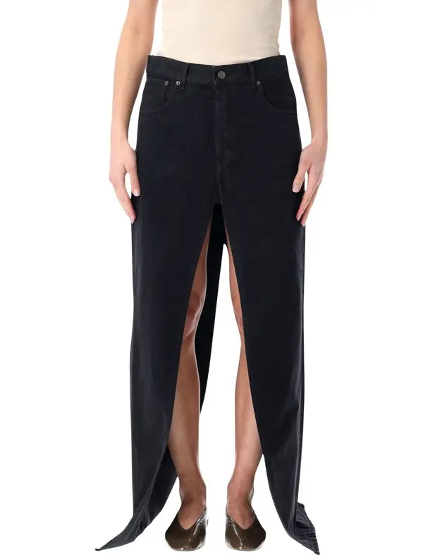 HAIKURE Gana Bull Denim Skirt - Carbon