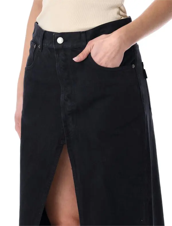HAIKURE Gana Bull Denim Skirt - Carbon
