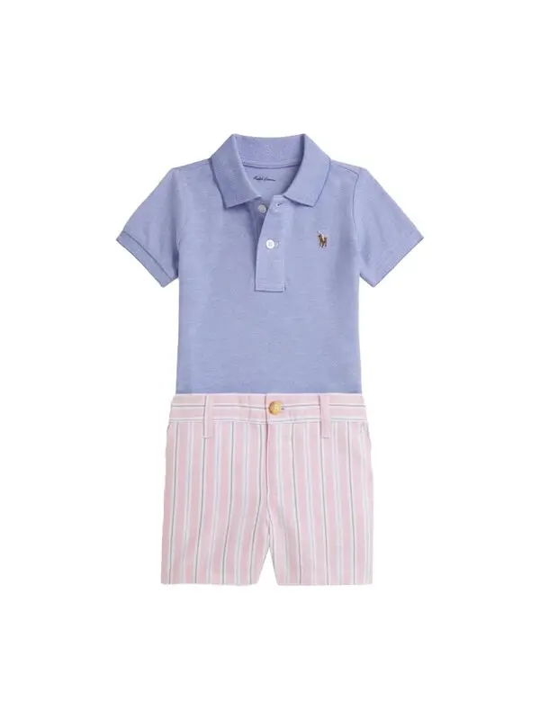 Polo Ralph Lauren Polo Shirt And Shorts Set