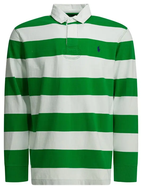 Polo Ralph Lauren Polo Shirt With Buttons And Logo - Green