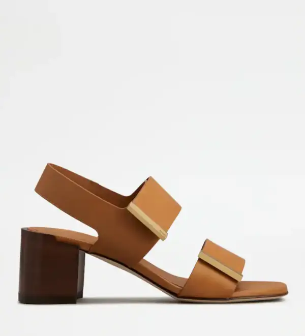 TOD'S Leather Sandals - Leather Brown