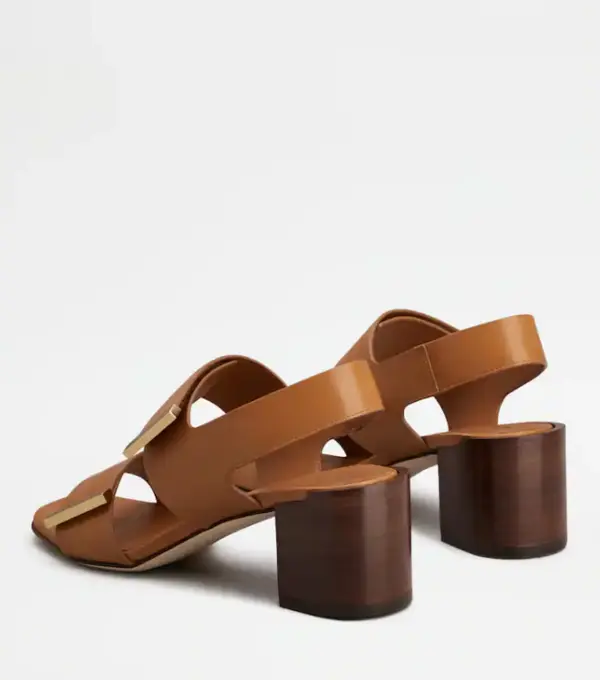 TOD'S Leather Sandals - Leather Brown