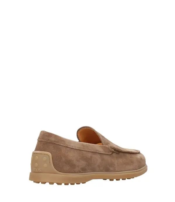 TOD'S Suede Loafers - Light Walnut