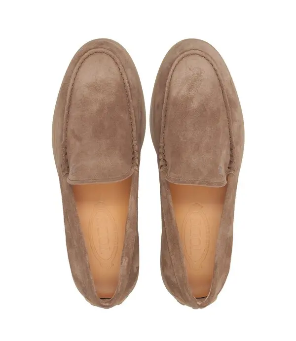 TOD'S Suede Loafers - Light Walnut