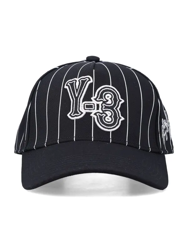 Y3 Pinstripe Cap - Black
