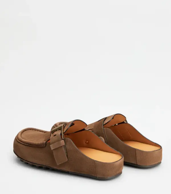 TOD'S Suede Mules - Brown