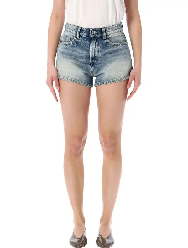 ICON DENIM LOS ANGELES Umi Denim Shorts - Smoke Blue
