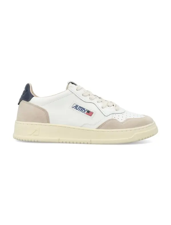 AUTRY Medalist Leather And Suede Sneakers - White Space