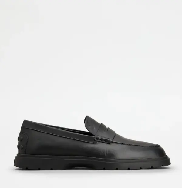 TOD'S Leather Loafers - Black