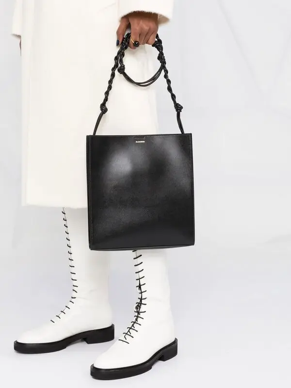JIL SANDER Medium Leather Tangle Shoulder Bag