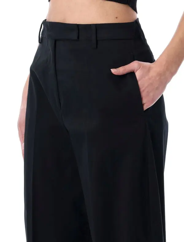 THE LATEST Tailored Straight Leg Trousers - Black
