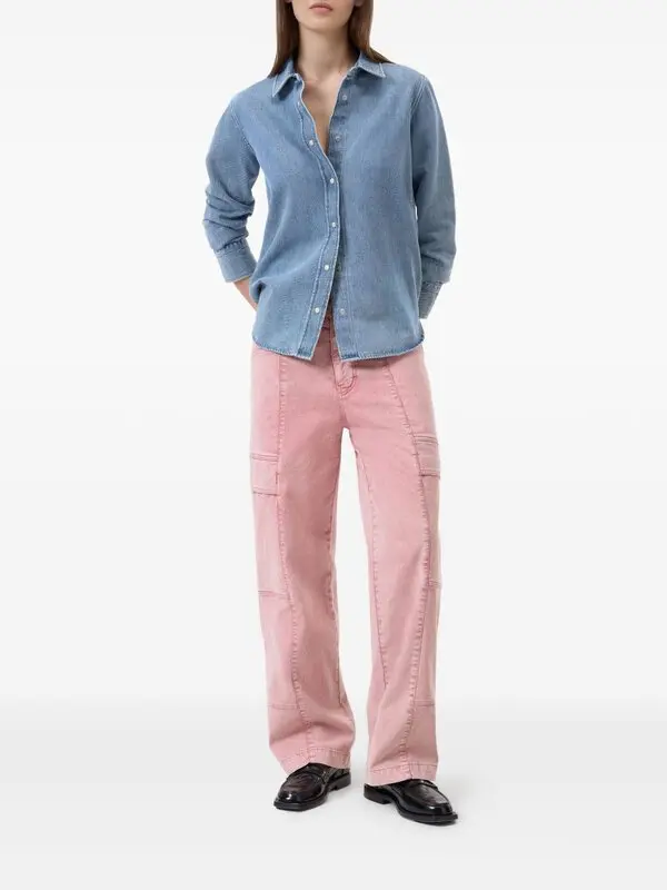 Closed Cotton Button Down Shirt - Clear Blue
