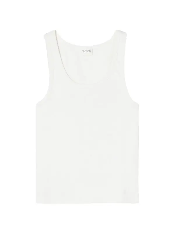 Closed Cotton Tank Top - Ivory