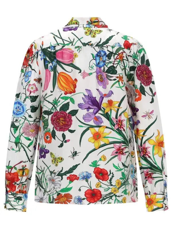 Gucci Floral Print Silk Shirt