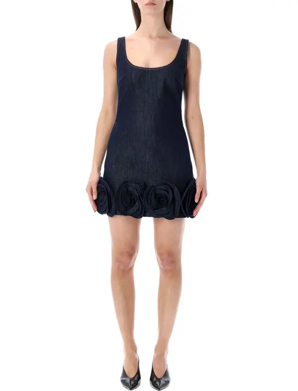 SELF-PORTRAIT Indigo Denim Mini Dress
