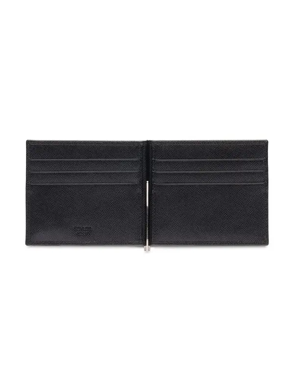 Prada Saffiano Leather Bi Fold Wallet - Nero