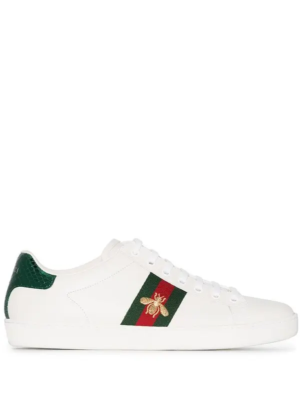 Gucci Ace Leather Sneakers - White