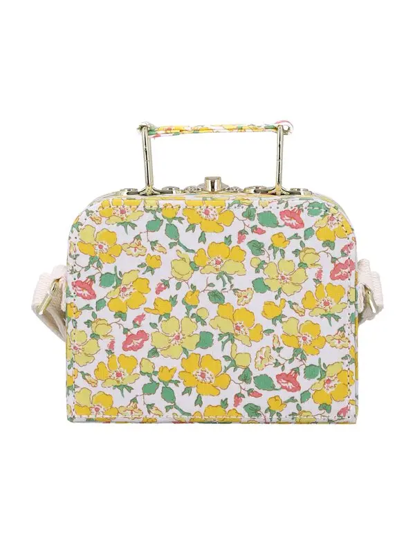 Bonpoint Floral Box Bag With Applique - Yellow